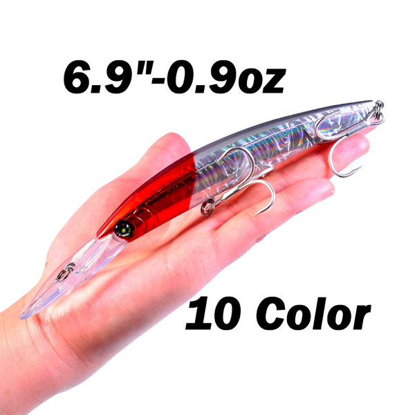 1Pcs Big Minnow Lures Fishing Lures Fishing Bait 7"-17.78cm/0.963oz-27 ...