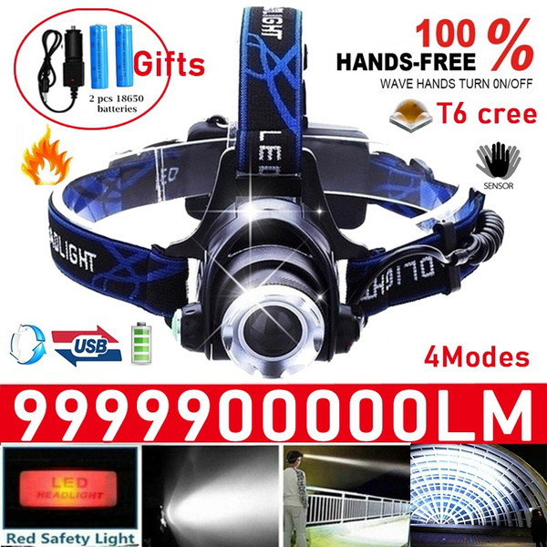 Newest USB Rechargeable Waterproof Zoomed/Fixed-focus Headlight 180 ...