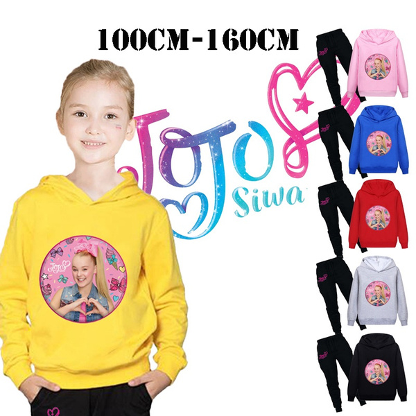 NEW Kids Fashion Sportswear Jojo Siwa Printed Hoodies and Pants Set ...
