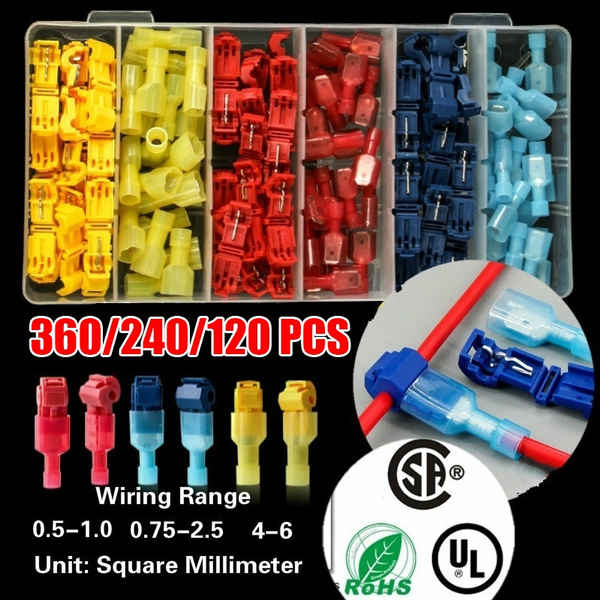 360/240/120/60PCS Set Scotch Lock Quick Splice Connector Terminals ...