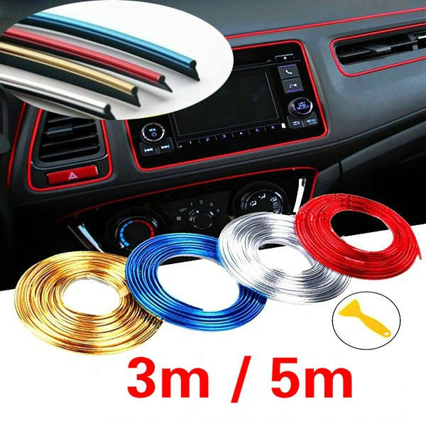 3/5M Adhesive Strips for Car Interior Decoration Molding Door Line Air ...