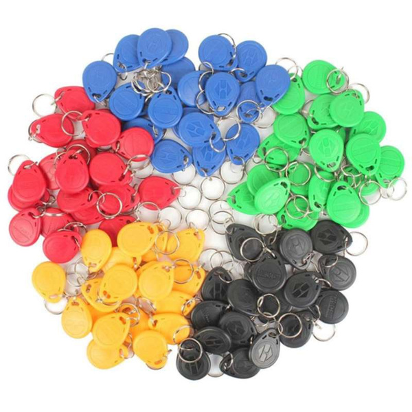 100pcs/bag RFID Key Fobs Proximity ID Card Token Tag Keypad Card for ...