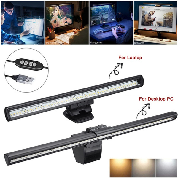 Screen LED Bar Desk Lamp PC Computer Laptop Screen Hanging Light Table ...