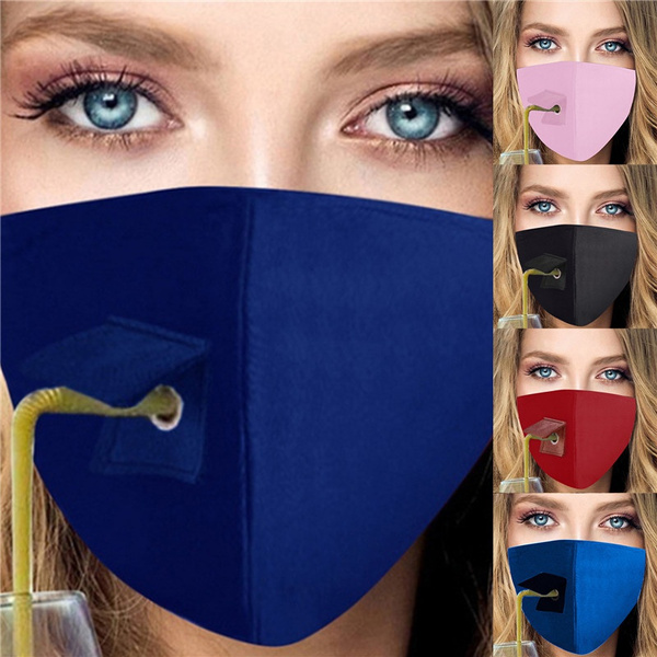 Unisex Solid Color Mask Adjustable Breathing Earloop Mask Protective ...