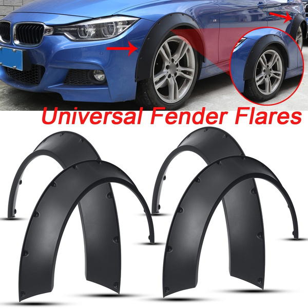4PCS Universal Car Widen Fender Flares Wheel Arch Extensions PP ...