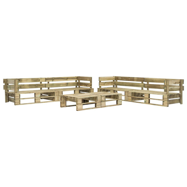 6 Piece Garden Lounge Set Pallets Wood Garten Lounge-Set Paletten tuin ...