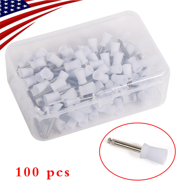 100Piece Dental Tooth Prophy Polishing Cups Latch Type Rubber Polish 4 ...