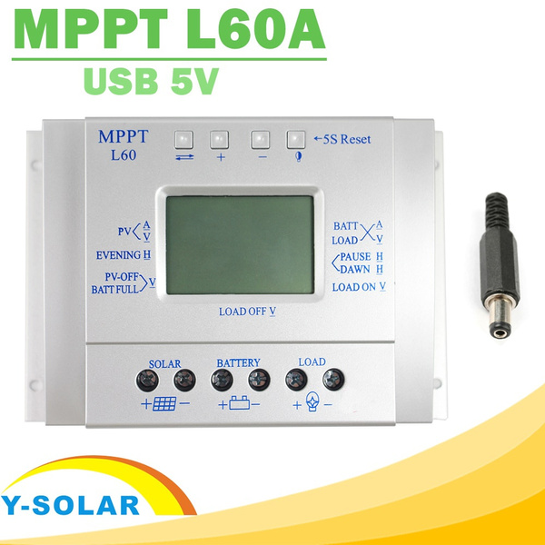 MPPT 60A Solar Charge Controller LCD Display Solar Regulator 12V 24V ...