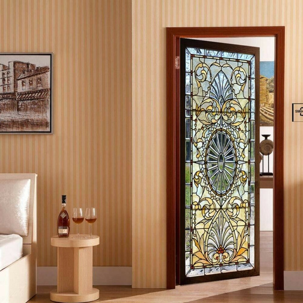1 X Static Cling Frosted Stained Glass Window Door 3D Sticker Film Privacy Decor | Wish