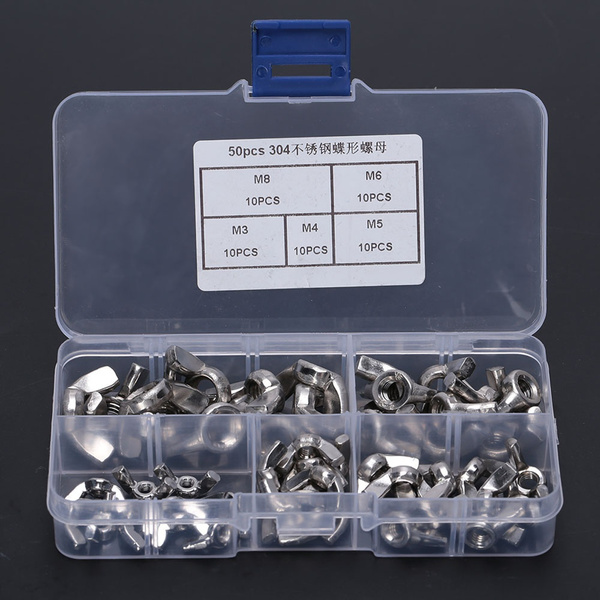 Wing Nut with Box Nut, Fastener Kit Wing Fastener, for M3 M6 M8 Home | Wish