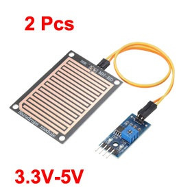 2 Pcs Rain Water Sensor Rainwater Module Rain Moisture Detection Module ...