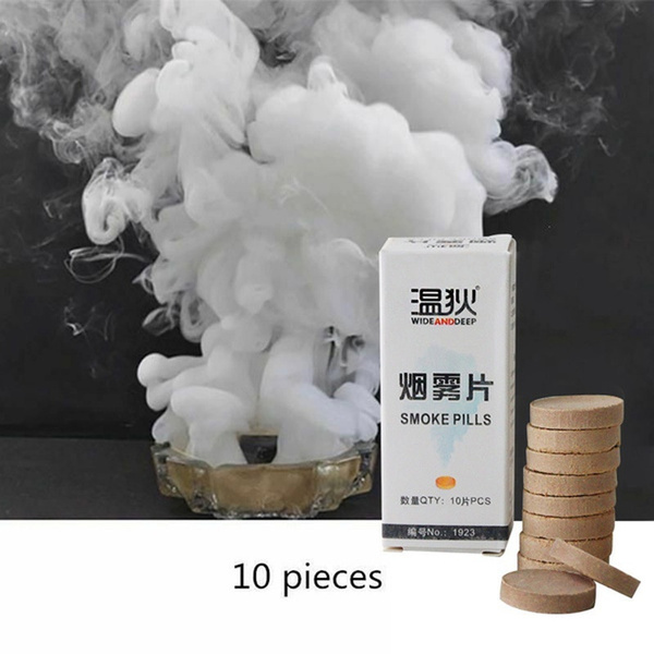 10 Pcs/lot White Smoke Pills Combustion Smog Cake Effect Smoke Bomb ...