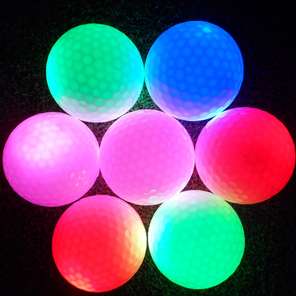 1Pcs LED Light Up Golf Balls Glowing Fluorescent Golf Balls for Night ...