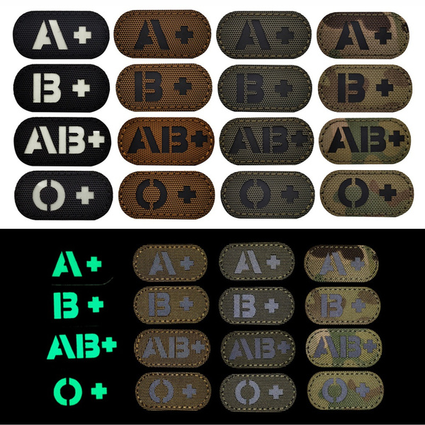 Blood Type Reflective Patch Armband Badge Applique Embellishment ...