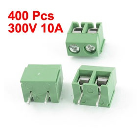 400Pcs 300V 10A 5mm Pitch 26-16AWG Through Hole PCB Surface Mount ...
