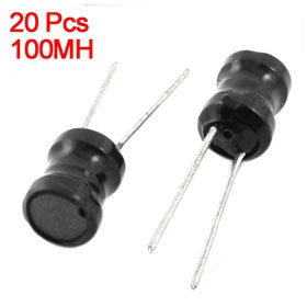 20Pcs 100mH 6x8mm 10% Tolerance Shielded Radial Lead Inductor Black | Wish