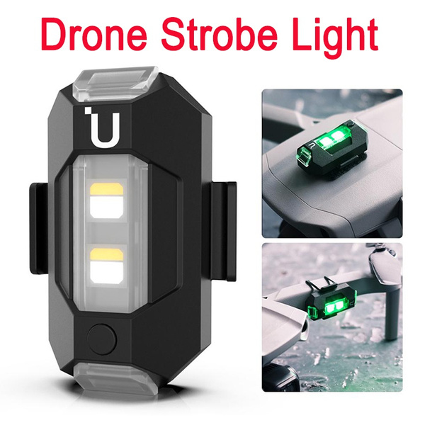 DR-02 Mini Drone Strobe Light 3 Lights Color 9 Lignting Modes Lightweight +Battery Anti ...