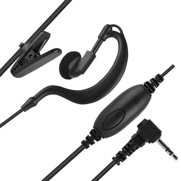 2 PCS 2.5mm G Shaped Single Pin Headset Two Way Radio Earphones Enj1 | Wish