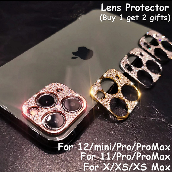 New Hot 3d Glitter Diamond Bling Rhinestone Camera Lens Protector Case