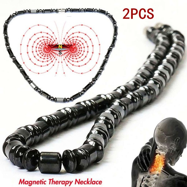 Health Care Magnetic Therapy Neck Cervical Vertebra Hematite Necklace ...