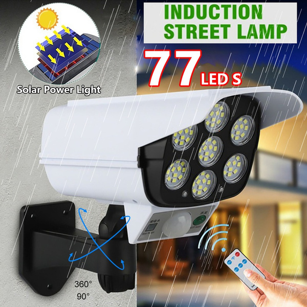 77LED Light Outdoor Solar Motion Sensor Bionic Security Camera IP66 ...