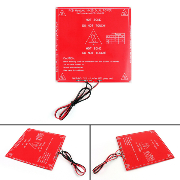 PCB MK2B Heat Bed Hot Plate 12V 24V HeatBed Fr 3D Printer Prusa Mendel ...