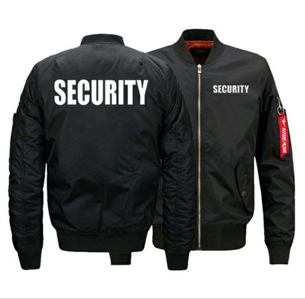 Security Uniform Jacket USA SIZE Men's Bomber Jackets Warm Zipper ...