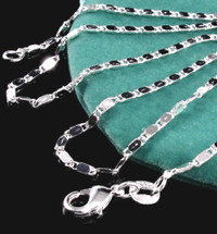 TOP Jewelry 925 Sterling Silver Smooth Chain Necklace For Pendant 1PCS ...