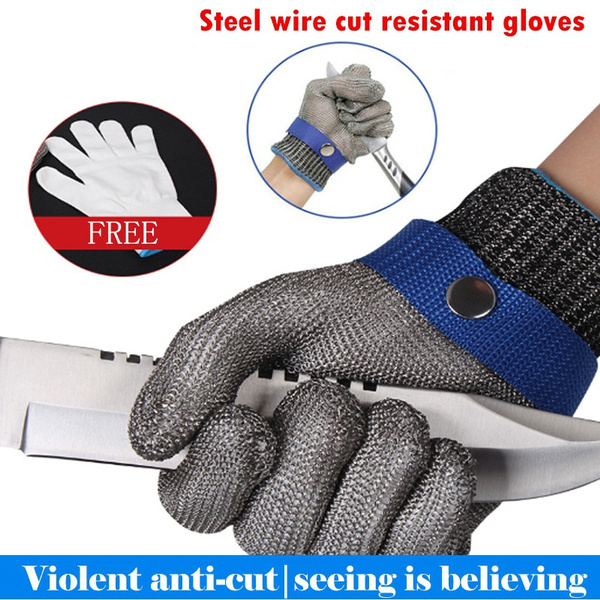 High Quality 1PC Safety Cut Proof Stab Resistant Stainless Steel Gloves Metal Mesh Butcher Tool ...