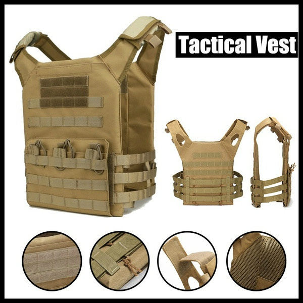 Military Armor Vest Protective Vest Lightweight MOLLE Tactical Armor ...