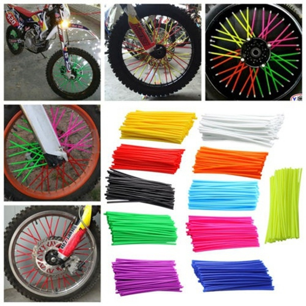17CM 36pcs Wheel Spoke Protector Motocross Rims Skins Covers Off Road ...