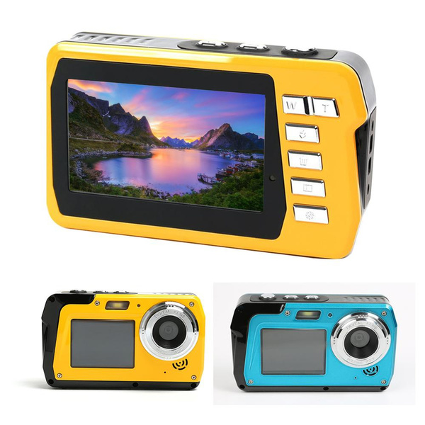 Professional 48MP Underwater Camera HD 1080P Dual Screen Video ...