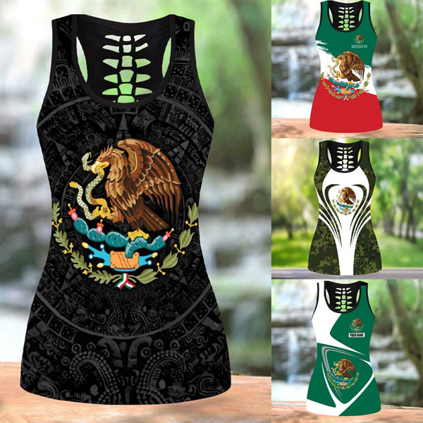 Mexico Tank Top 3d Print Eagle Hawk Sleeveless Sports Wearing Keep Fit ...