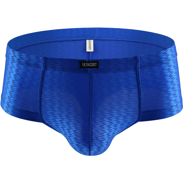 iKingsky Men's Shining Cheeky Boxer Briefs Sexy Mini Cheek Thong ...