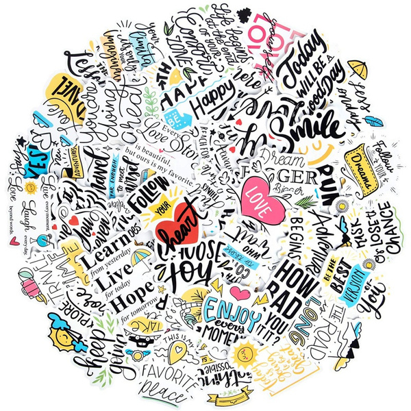 50 Pcs Set Inspirational Motivational Phrases Quotes Sentences