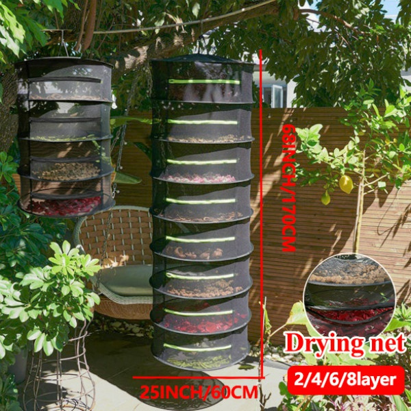 High Quality 8/6/4/2 Layers Drying Net with Zipper Folding Drying Mesh ...