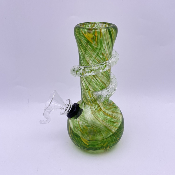 15cm/6Inch Tall Glow in the Dark Wrapped Desgin Soft Glass Water Pipes ...