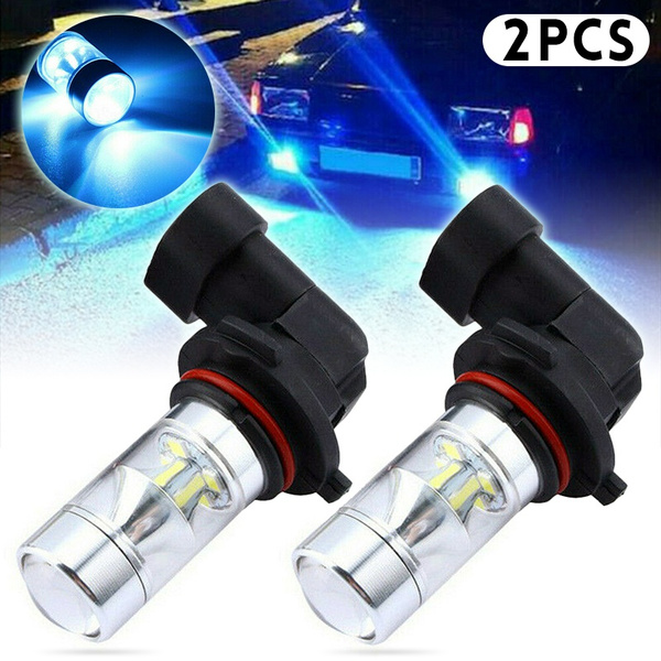 New 2pcs 360° Beam Angle LED Blue Fog Light 8000K 60W Driving DRL Bulb ...