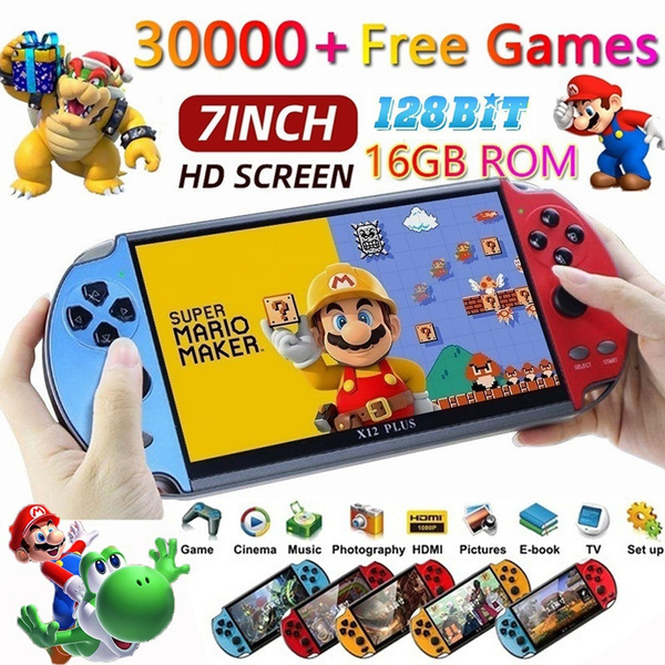 2020 New Upgrade 7" Inch 16GB ROM Hand-held Gaming Player Built-in ...