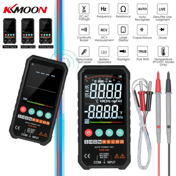 KKmoon Super Slim Palm Size 3.3-inch LCD Digital Multimeter 6000 Counts ...