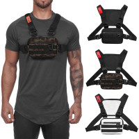 Men Tactical Waist Bag Tactical Vest Chest Pack Hip Hop Function Chest ...