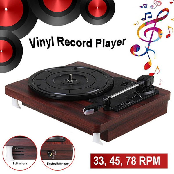 New upgrade Bluetooth 33, 45, 78 RPM Record Player Antique Gramophone ...