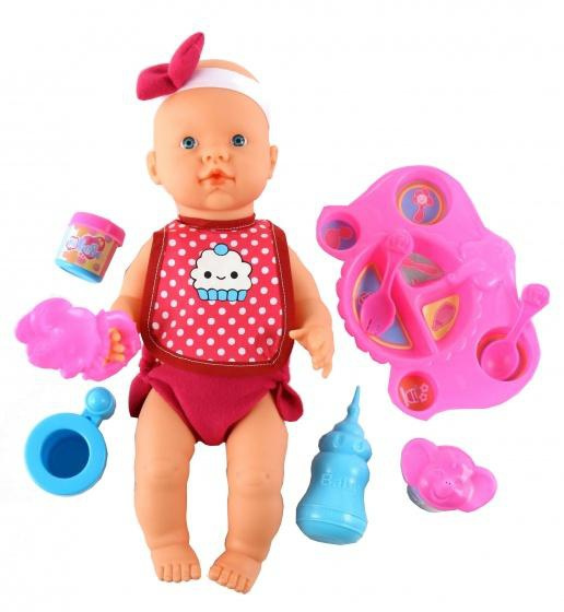 Puddle- And Drinking-Pop With Accessories 40 Cm Girls Pink 9-Piece | Wish