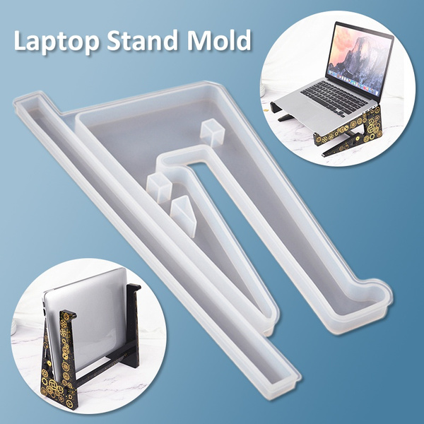 DIY Epoxy Resin Laptop Stand Holder Mould Craft Desktop Rack Silicone ...