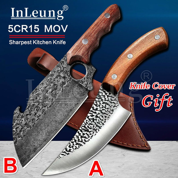 Hammered Kitchen Knife Forge Steel Kitchen Cleaver Knife Boning Knifes ...