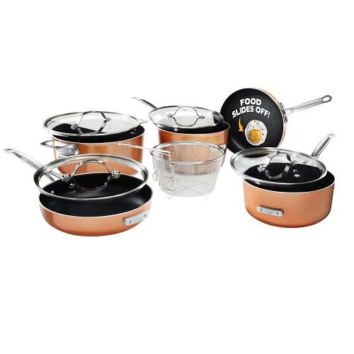 Gotham Steel 2809 Stackable Pots and Pans Set | Wish