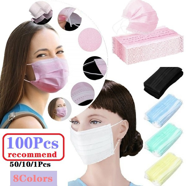 1/10/50/100Pcs Disposable Face Masks Protective Mask Melt Masks Dust ...