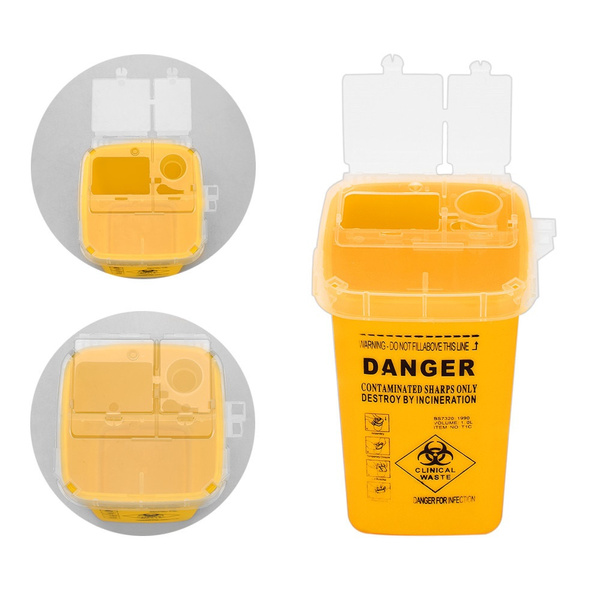 Biohazard Needle Disposal Container 1L Sharps Container Tattoo Supplies ...