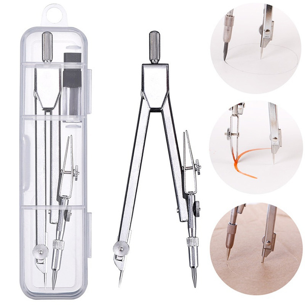 Professional Compass for Geometry with Extra Lead Refills, Math Compass ...