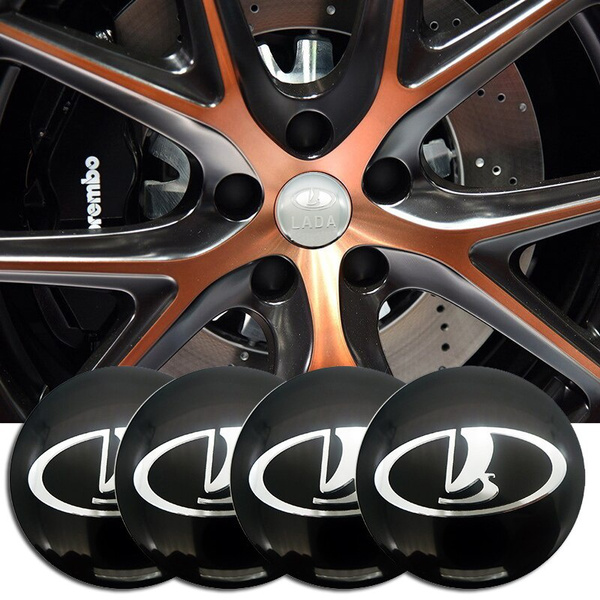 4 x Car Wheel Emblem Tyre Hub Stickers for LADA Vesta Granta NIVA ...